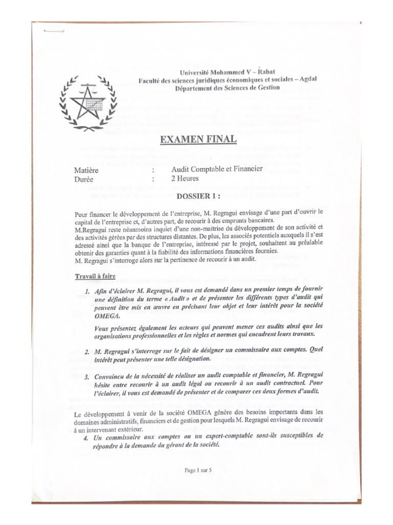 Exam Audit 2023 | PDF