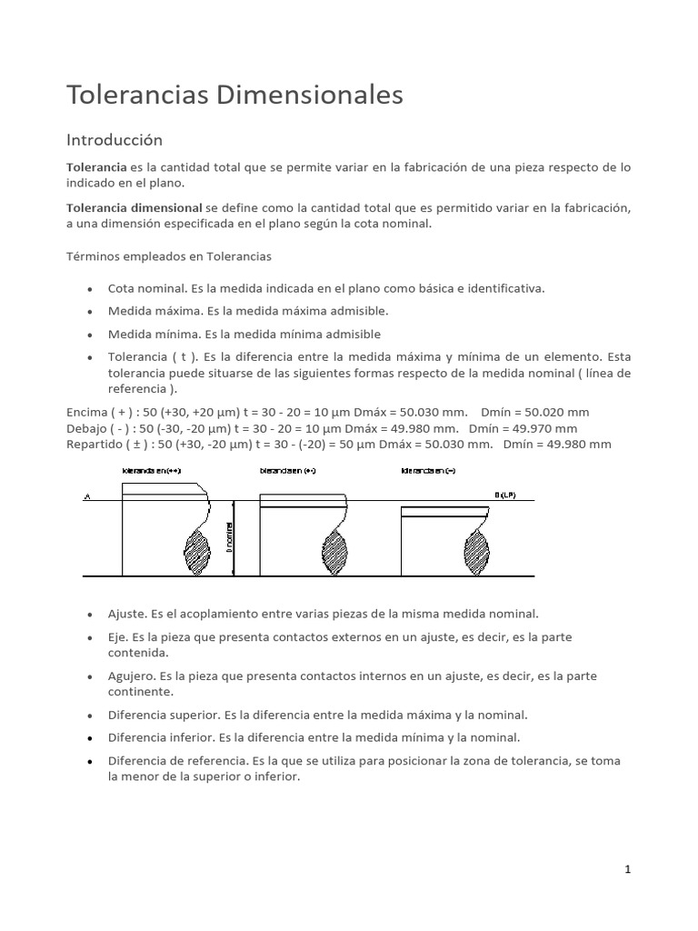 Tolerancias Dimensionales y Ajustes ISO | PDF | Tolerancia de ...