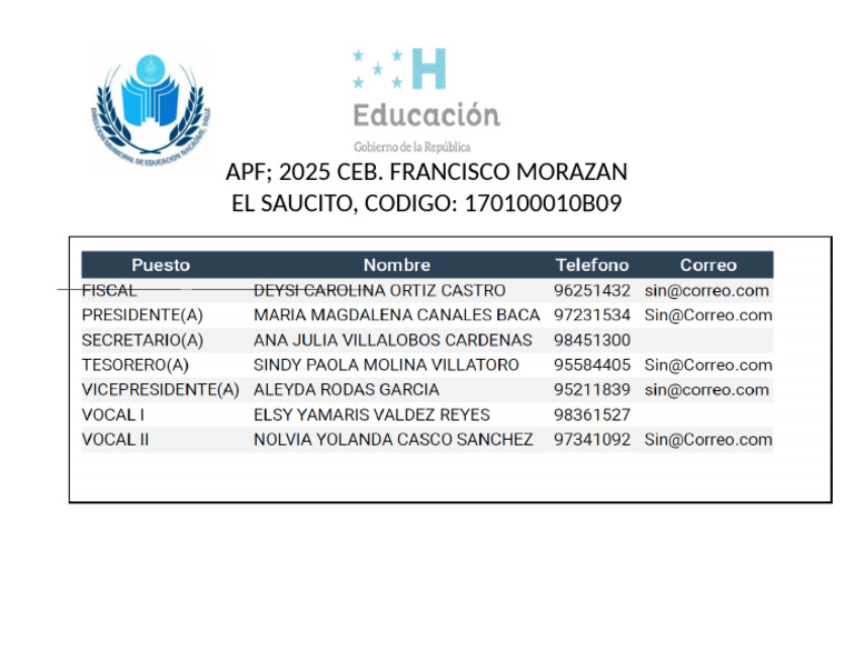 APF 2025 CEB Francisco Morazán | PDF