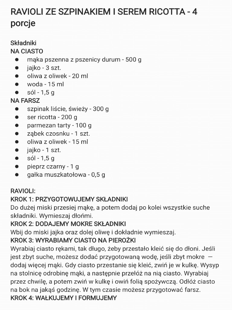 Ravioli, Gofry, Lody 2 | PDF
