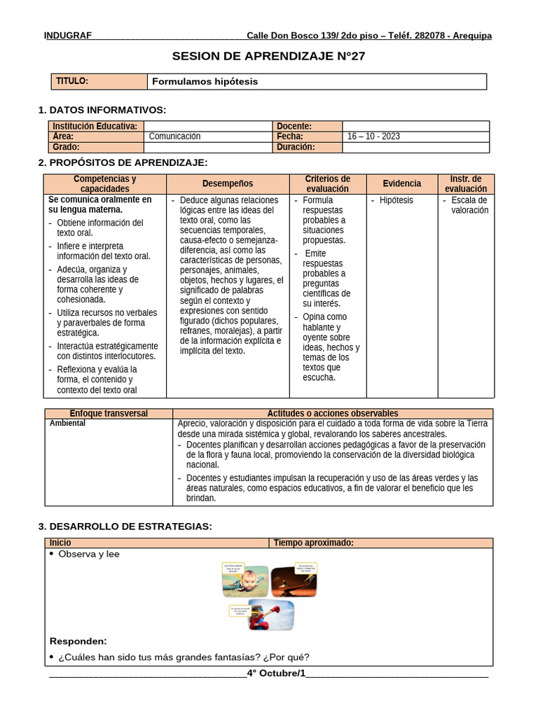 Formulación de Hipótesis en Clase | PDF | Medición | Evaluación