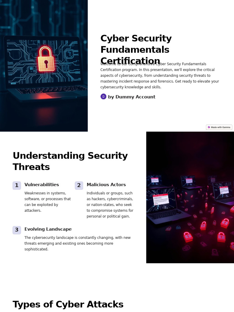 Cyber Security Fundamentals Certification | PDF | Security | Computer ...