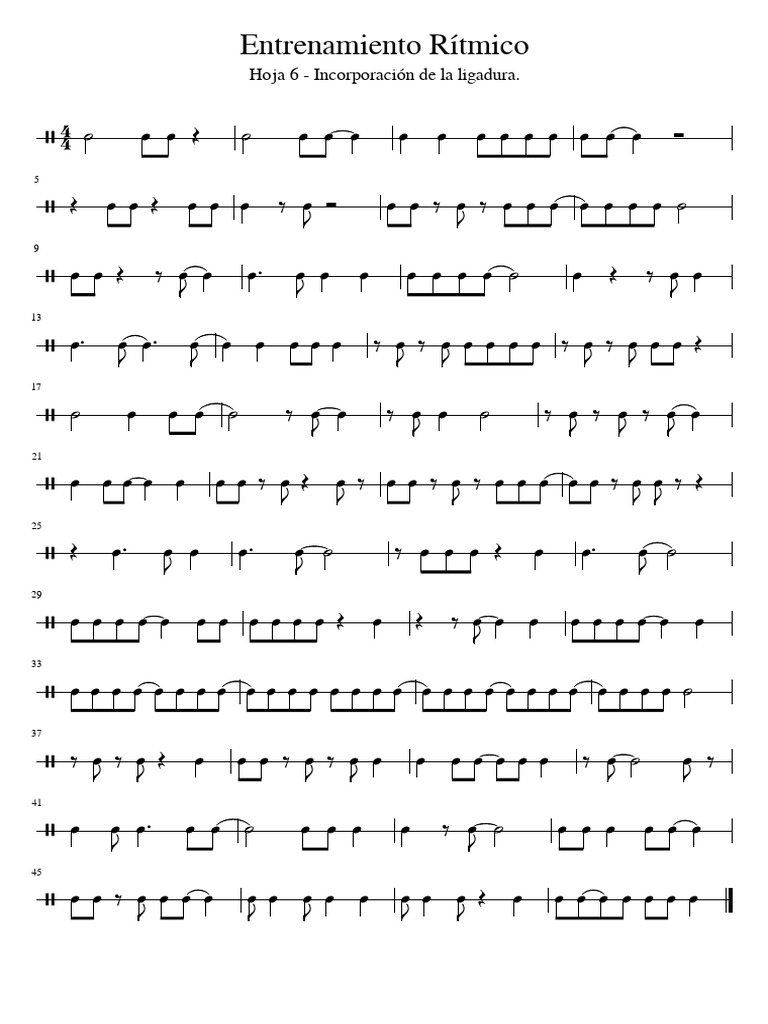 Entrenamiento Ritmico 6 | PDF