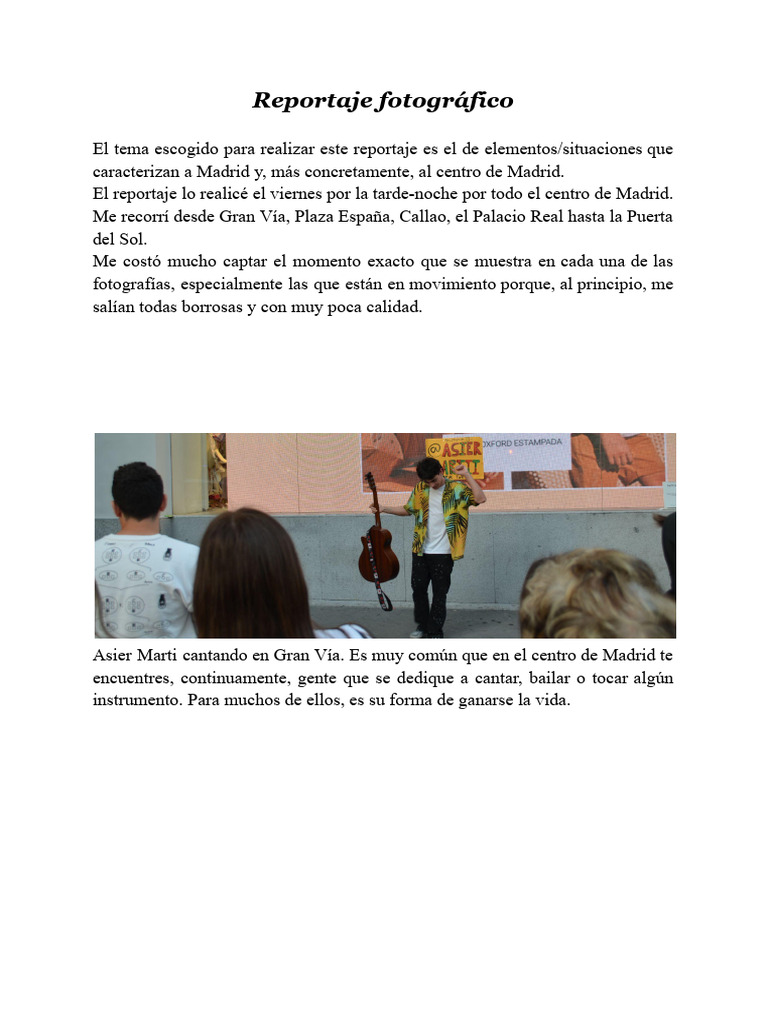 Reportaje Fotográfico | PDF