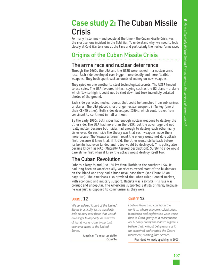 6-Study Sources Cuban Missile Crisis | PDF | Fidel Castro | Cuban ...
