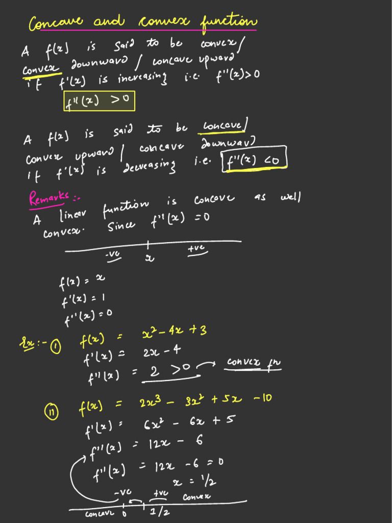 Understanding Concave and Convex Functions | PDF | Convex Geometry ...