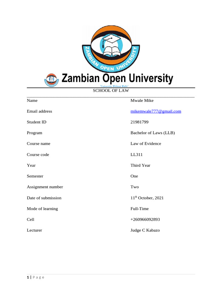 Chitotela Case: Prosecution's Burden Issues | PDF | Burden Of Proof ...