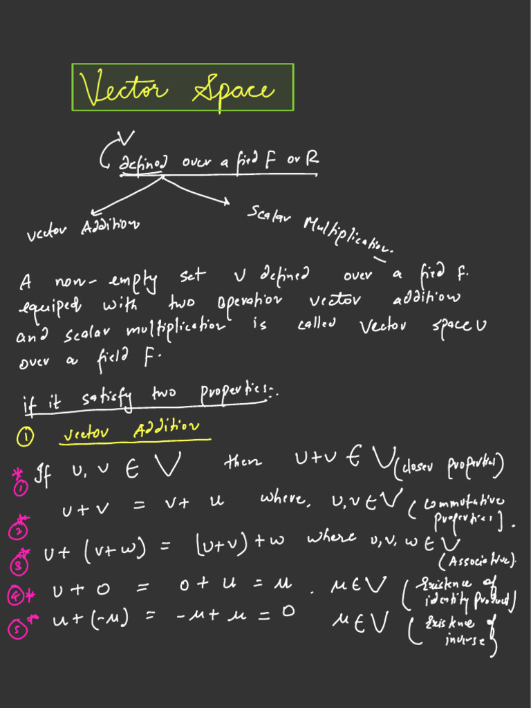 Vector Space PDF_74882363-aed9-48a1-b40e-77c2418b6d46 | PDF | Linear ...