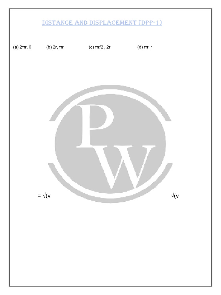 Class 9 DPP 17 March Final | PDF | Acceleration | Velocity
