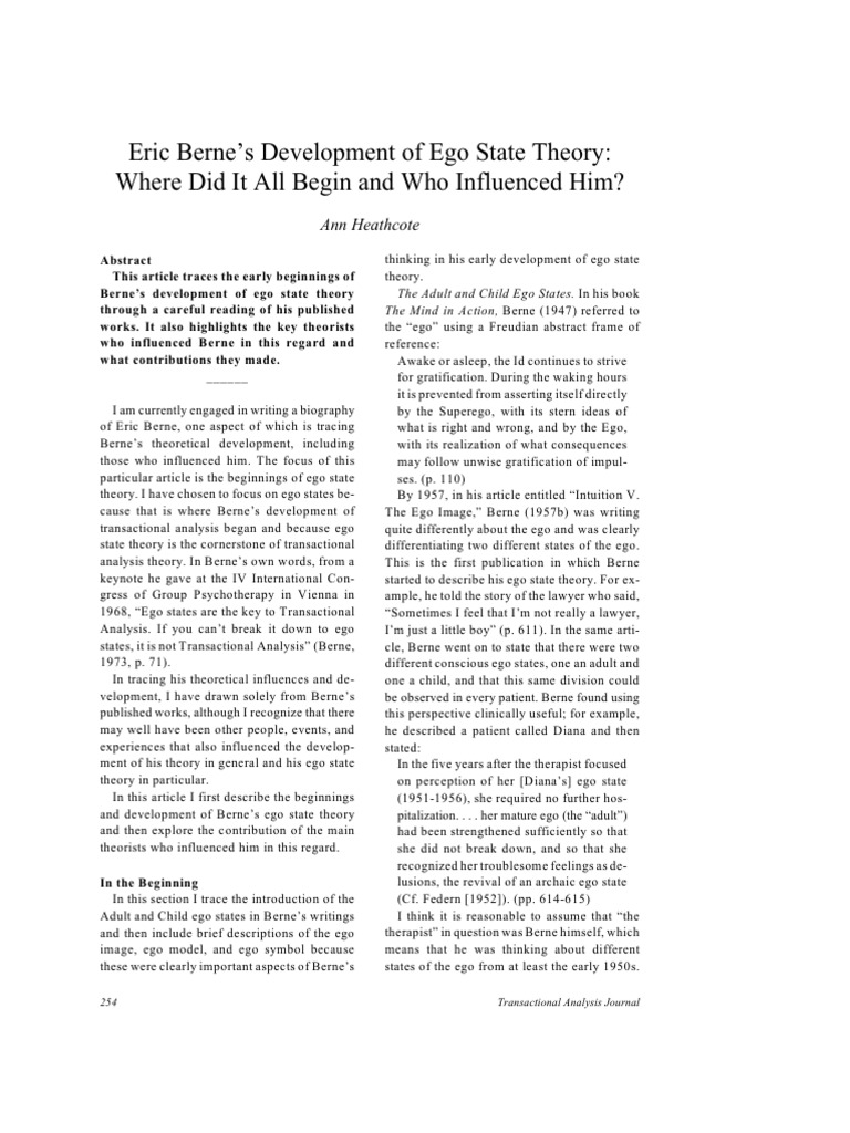 2010 - Ann Heathcote - Eric Berne's Development of Ego State Theory ...