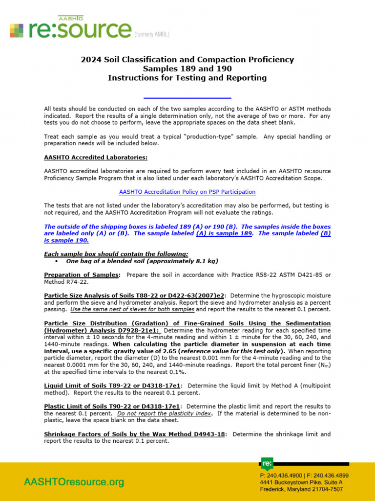 Instructions SOL 189-190 With LOI Added | PDF | Soil | Materials