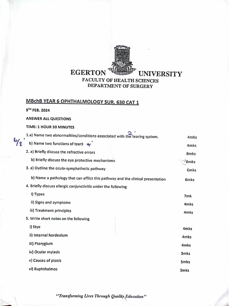 Ophthalmology 24 Cat Q | PDF