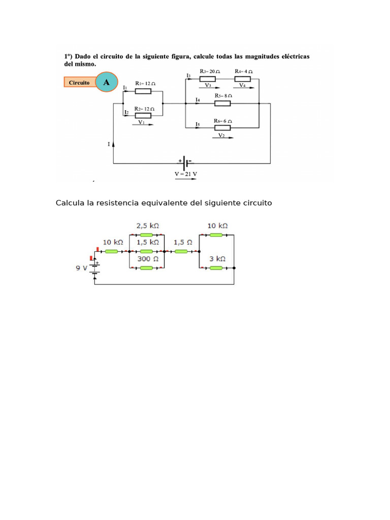 Ejercicios Circuitos Mixtos | PDF