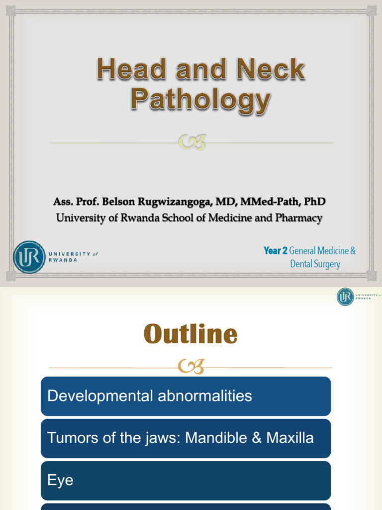 Head & Neck Pathology - Assoc. Prof. Belson - Compressed | PDF | Human ...