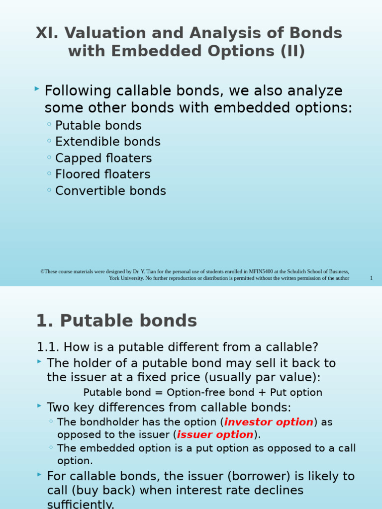 Valuation of Bonds with Embedded Options | PDF | Bonds (Finance ...