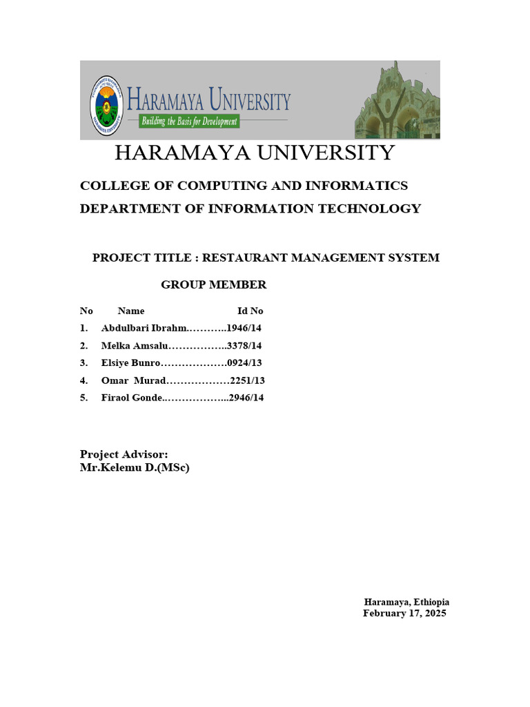 Restaurant Management System Project | PDF | Databases | Menu