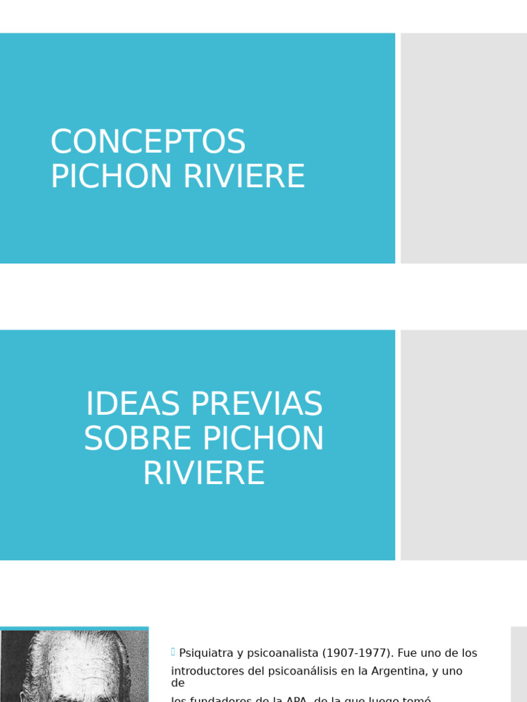 Pichon Riviere | PDF | Psicoanálisis | Conceptos psicologicos
