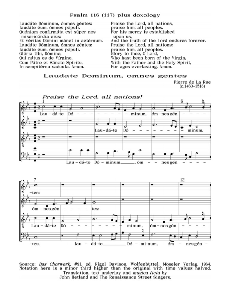 Laudate Dominum - Pierre de La Rue | PDF
