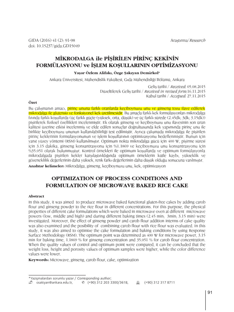 MIKRODALGA Ile PIR - LEN P - R - N - KEK - N - N FORM - LASYONU Ve - LEM KO - ULLARININ OPT - M ...