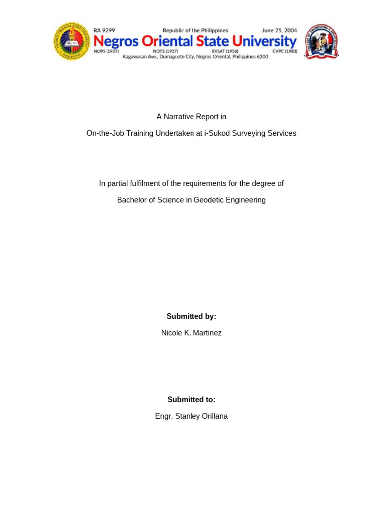 Cover Page Narrative | PDF