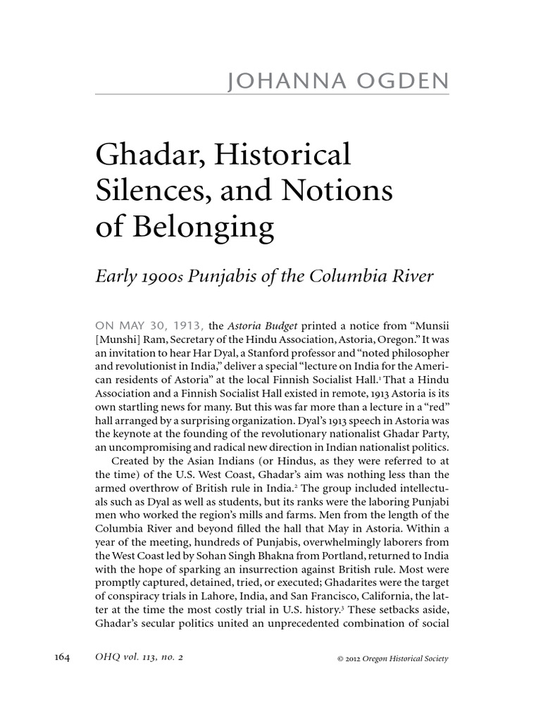 Founding of the Ghadar Movement | PDF