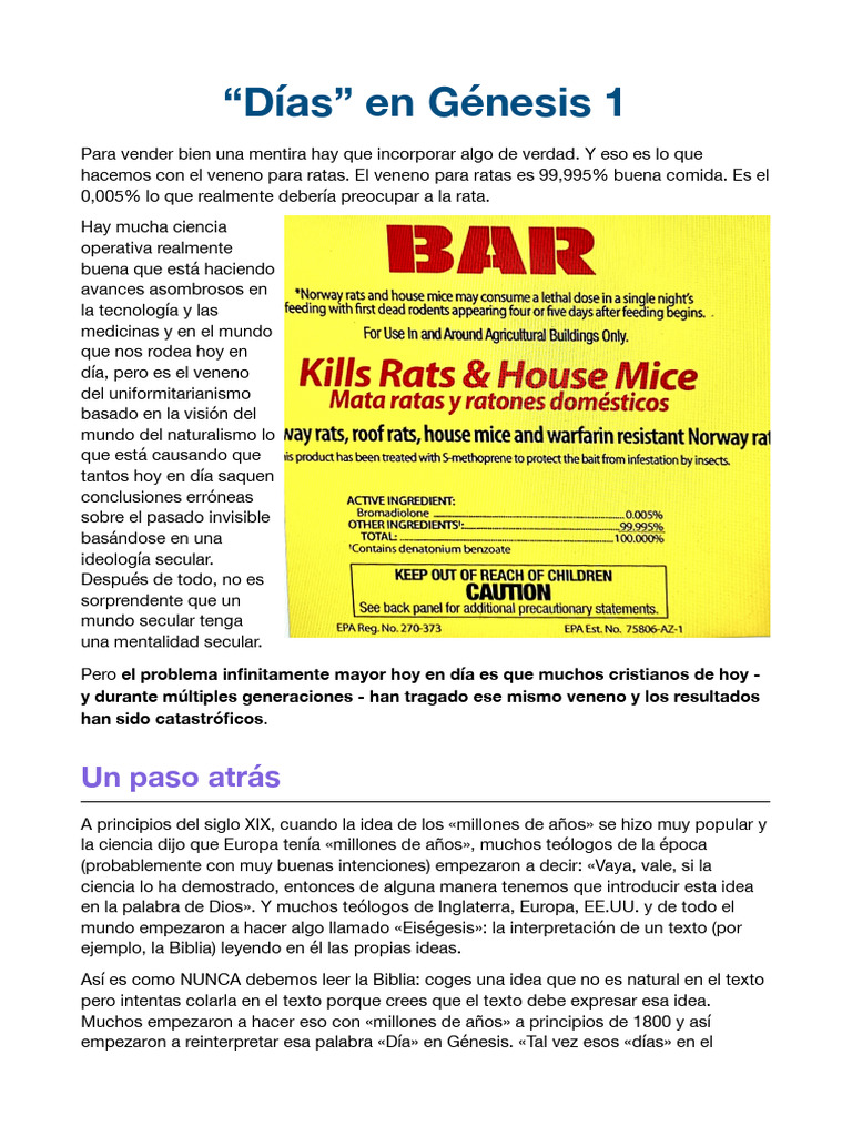 Los "Días" en Genesis 1 | PDF | Evolución | Biblia