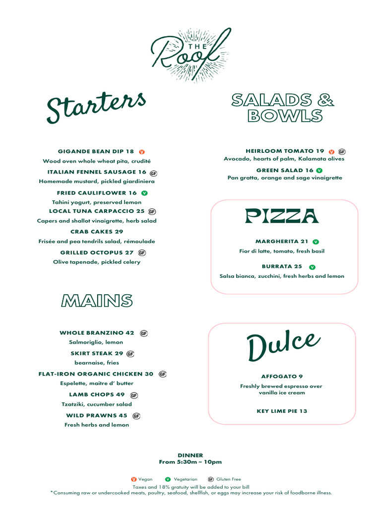 Dinner Menu with Prices and Options | PDF | Foods
