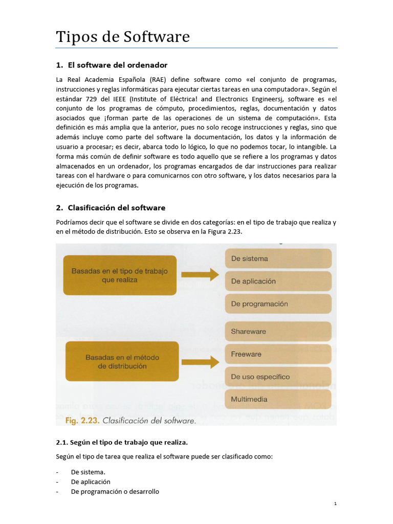 3- tipos de Software | PDF | Sistema operativo | Software