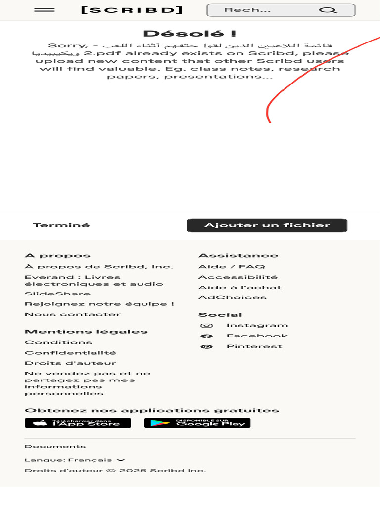 Téléverser un document Scribd | PDF
