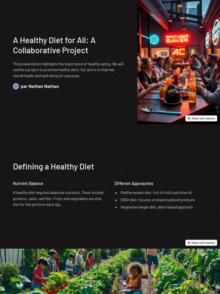 A Healthy Diet For All A Collaborative Project | PDF | Healthy Diet ...