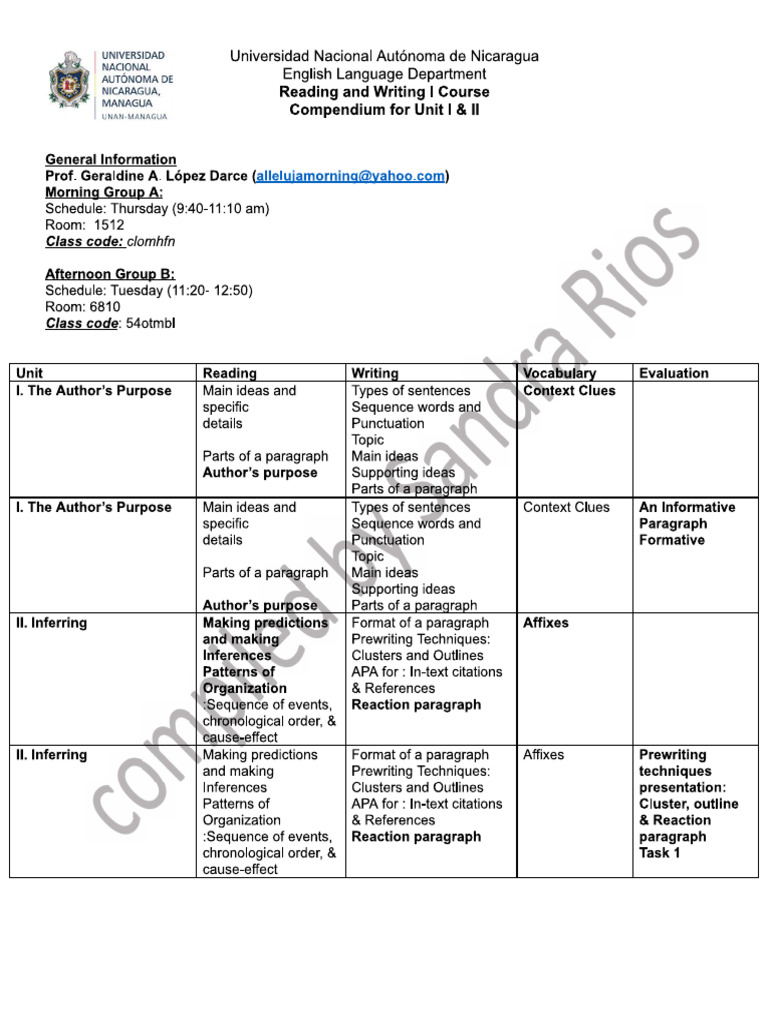Reading and Writing Advance Material and Activities | PDF