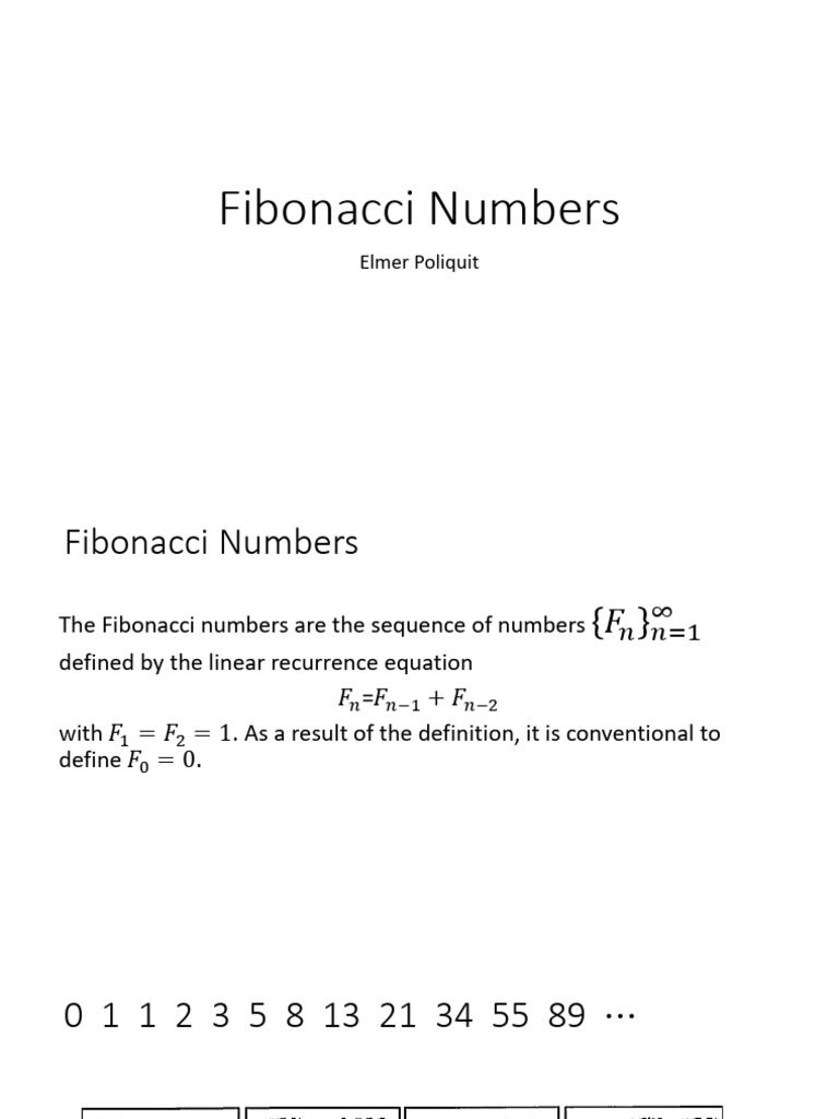 1.2 The Fibonacci Sequence | PDF
