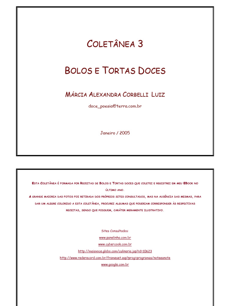 Bolos e Tortas | PDF