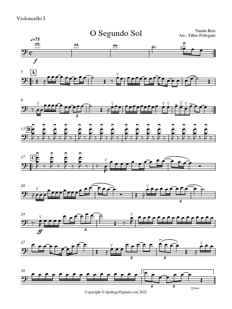 Segundo - Sol - Cello I | PDF