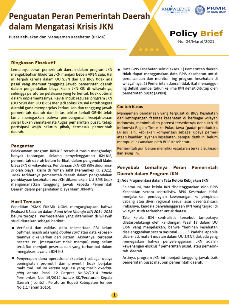 Peran Pemerintah Daerah dalam JKN | PDF