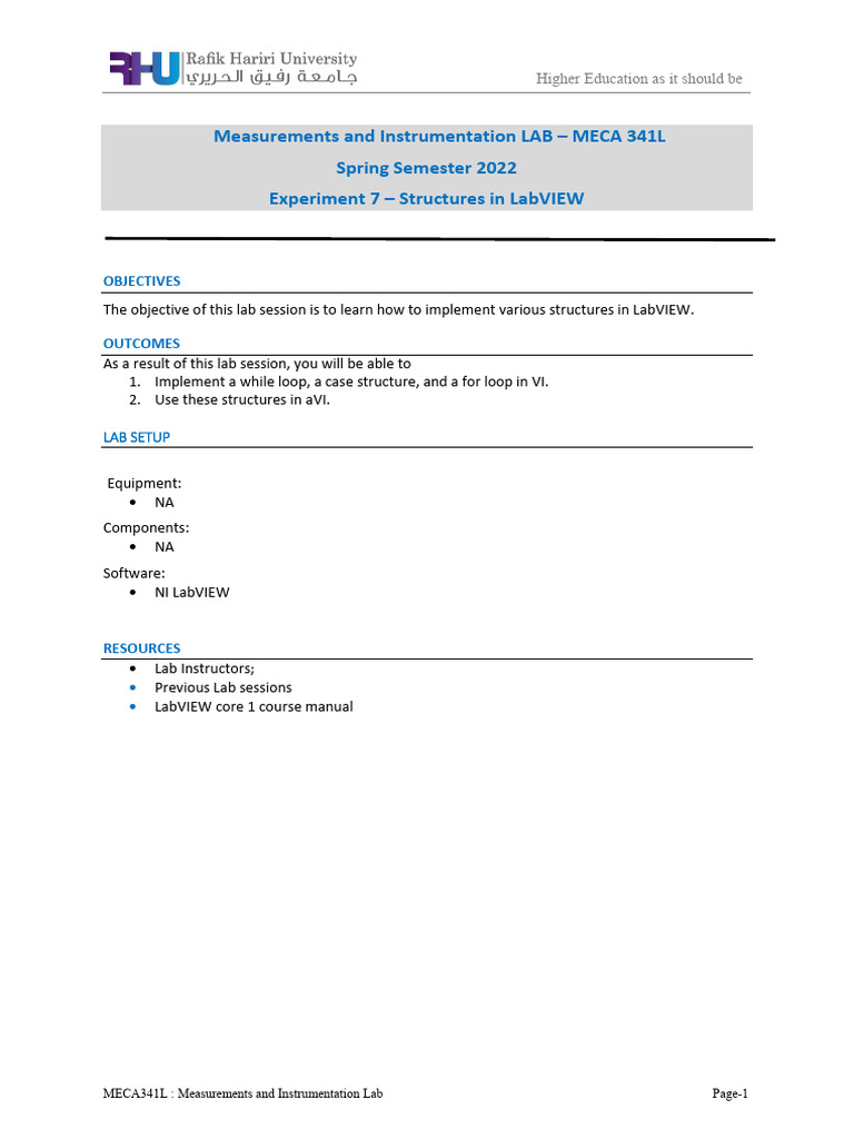 LabVIEW Structures: Case and Loops | PDF | Control Flow | Data Type
