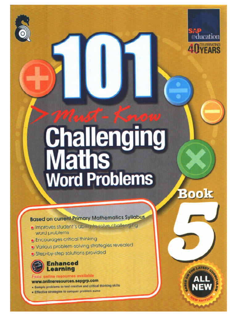 101 Challenging Math Word Problems Book 5 Q | PDF
