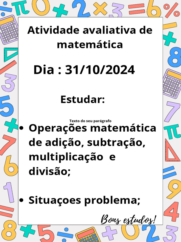 Yellow and Green Simple Illustrative Math Page Border | PDF