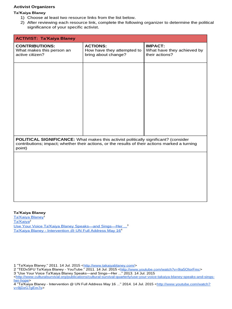 Indigenous Activists Organizers | PDF | Indigenous Peoples | Canada