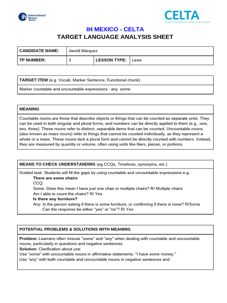 TLAS - Vert - Template TP 3 | PDF | Noun | Plural