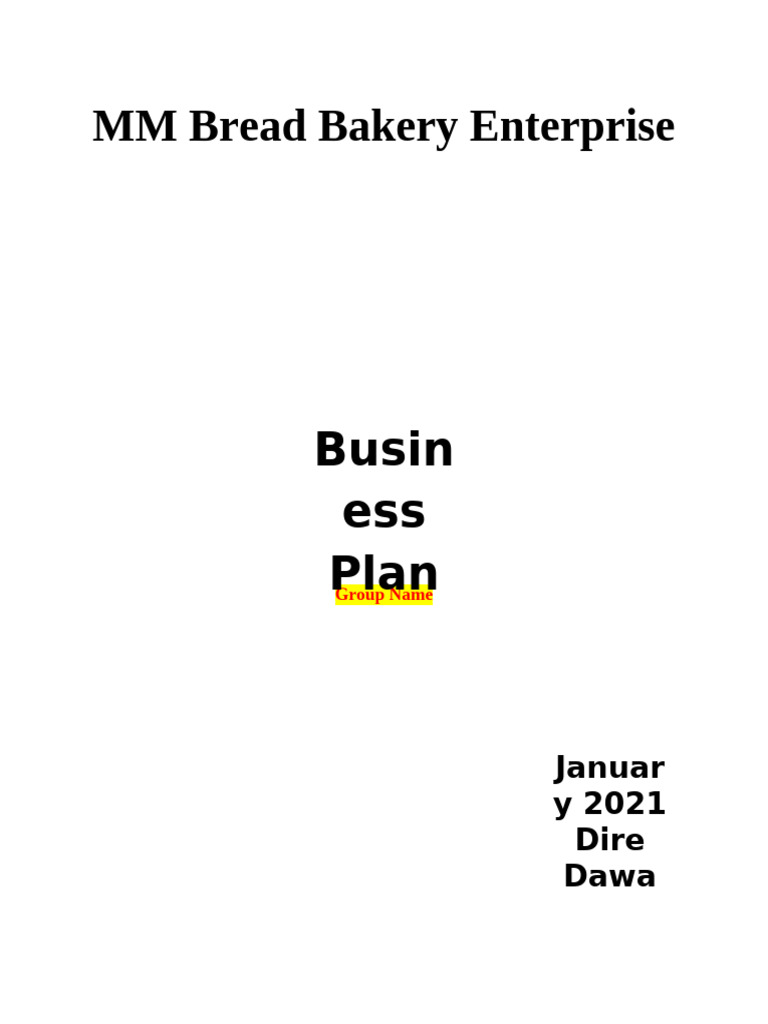 Dire Dawa MM Bread Bakery Plan | PDF | Breads | Bakery
