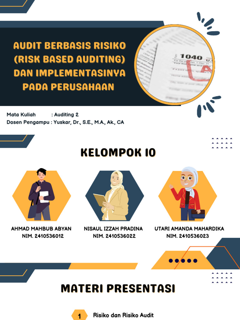 Risk Based Auditing Dan Implementasinya - Kelompok 10 | PDF
