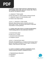 NCLEX Practice Questions on Shock | PDF | Shock (Circulatory) | Sepsis