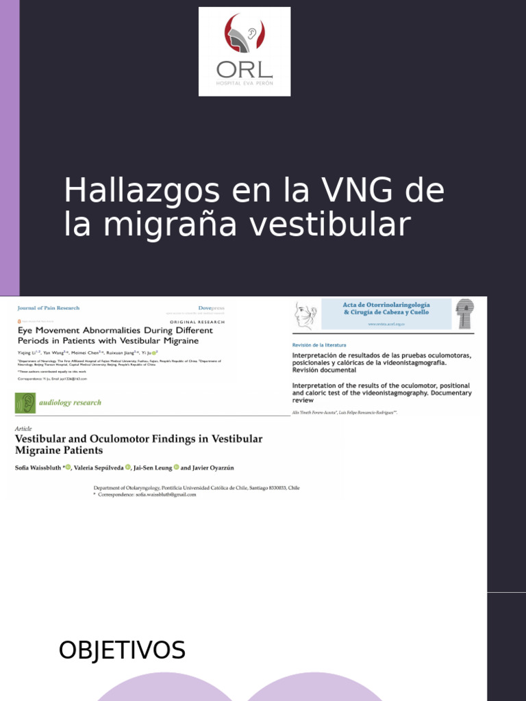 Hallazgos en La VNG en Migraña Vestibular | PDF | Migraña | Medicina CLINICA