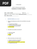 Cybersecurity Awareness Questionnaire | PDF | Security | Computer Security