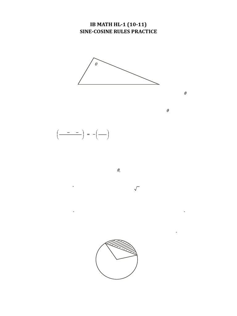 EXTRA_practice_sine-cosine_rule (1) | PDF | Area | Circle