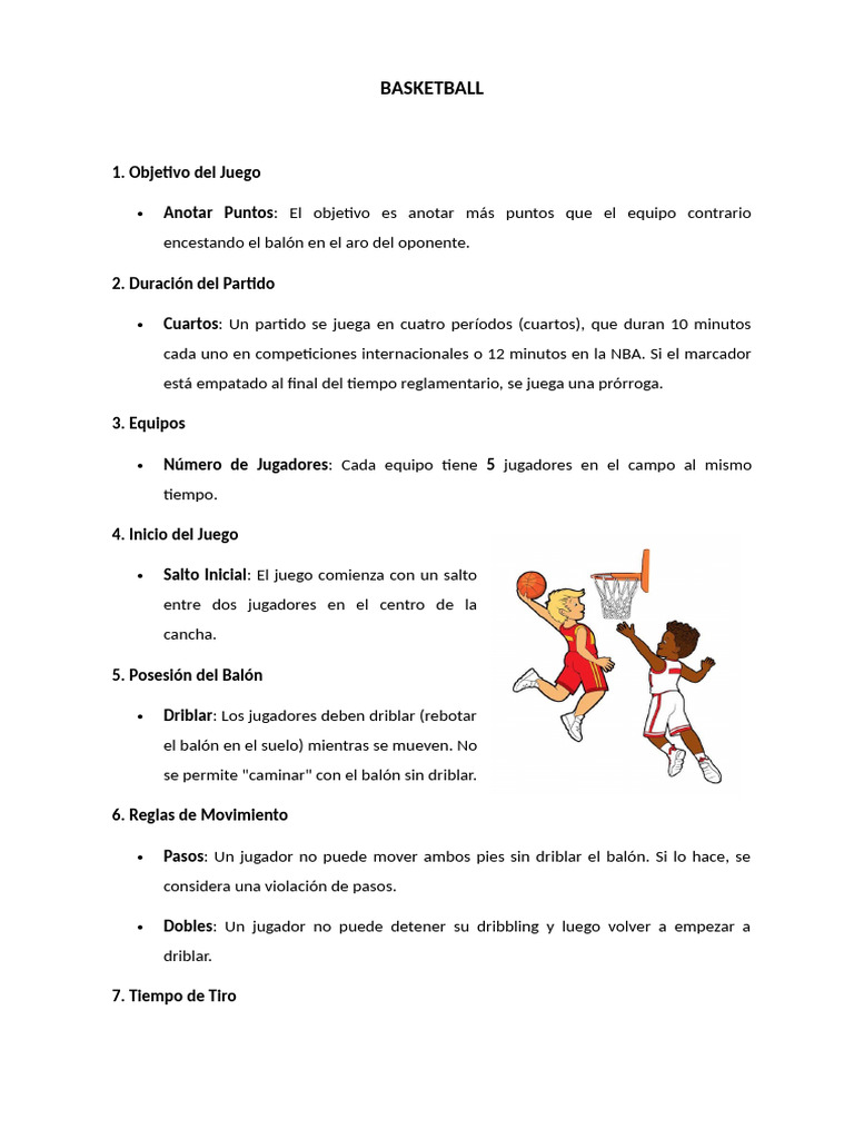 BASKETBALL | PDF | Reglas y regulaciones deportivas | Juegos de pelota