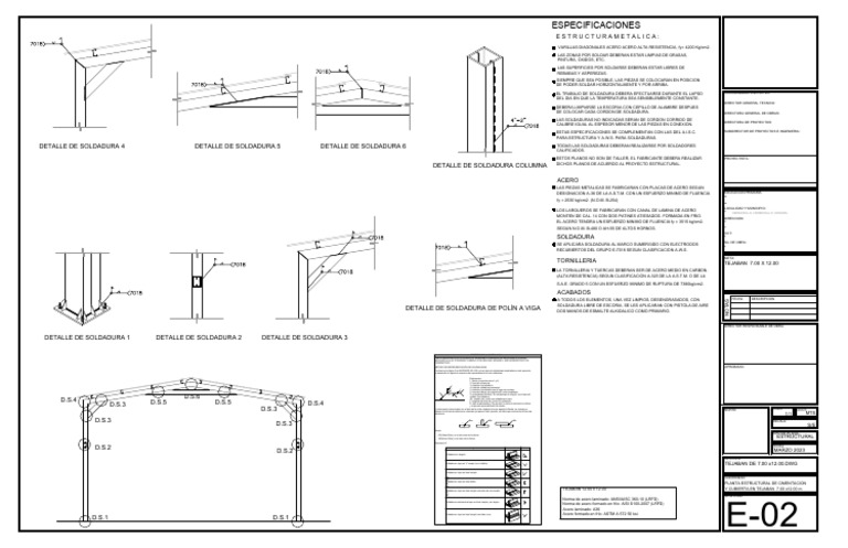 Plano Soldaduras | PDF | Soldadura | Construcción