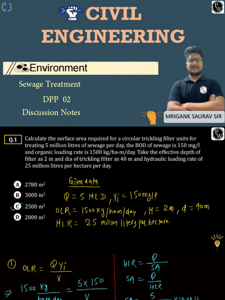 Sewage Treatment - DPP 02 Discussion Notes | PDF