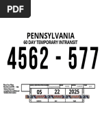 Texas Temporary License Plate Template | PDF | Motor Vehicle | Vehicles